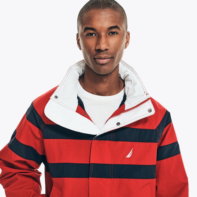 STRIPED RAINBREAKER BOMBER JACKET | Nautica